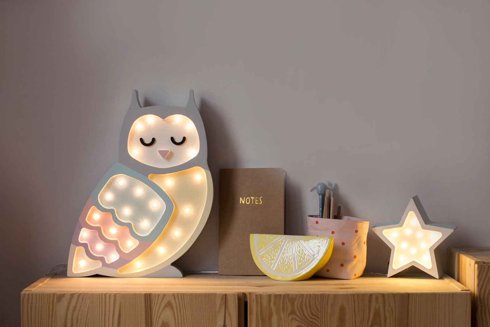 Wooden Owl Lamp - Etsy