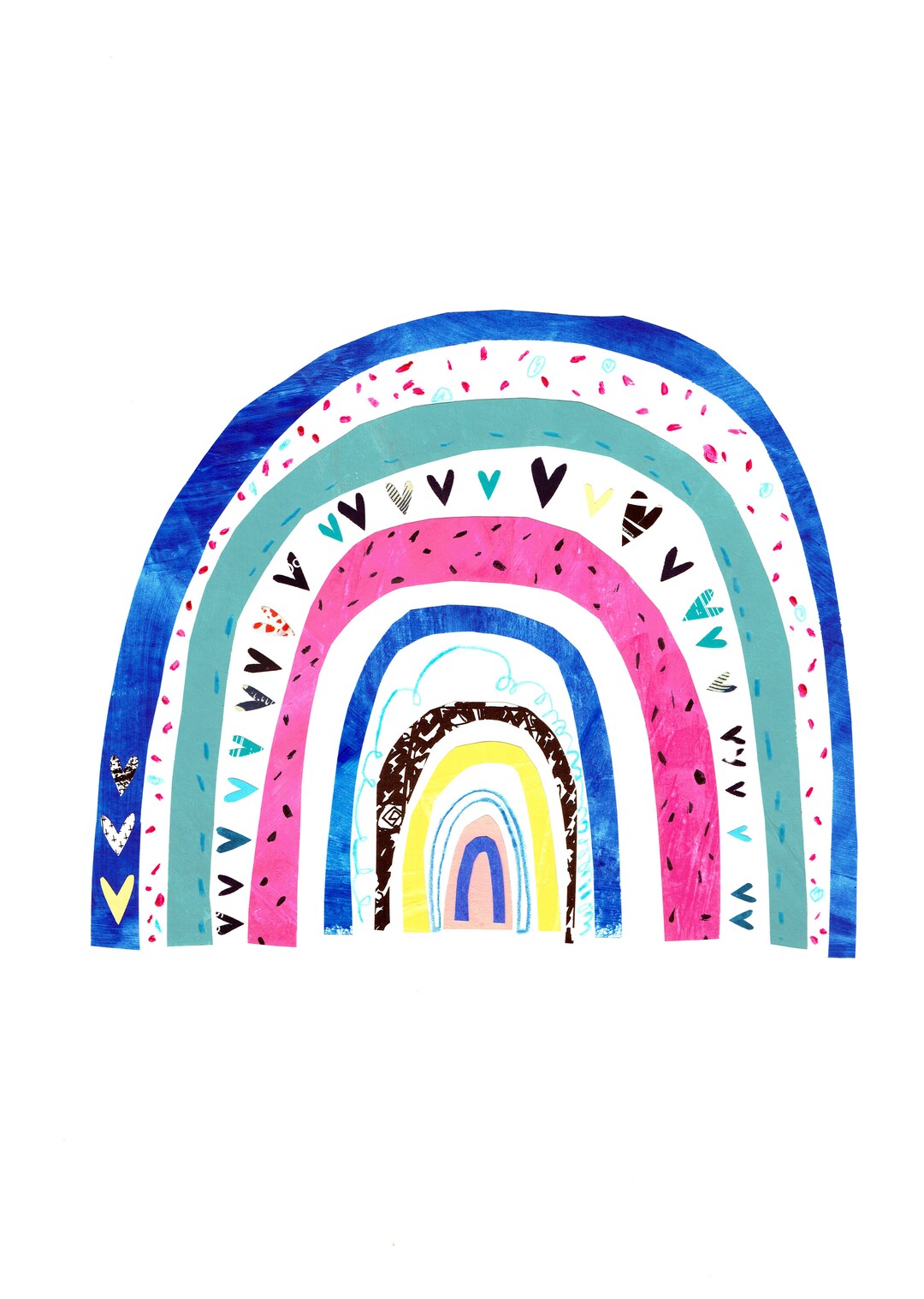 Rainbow Print, Rainbow Art Print, Rainbow Art, Contemporary Rainbows ...