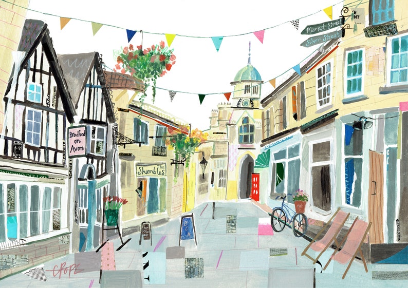 The Shambles, Bradford on Avon. the Shambles Art Print. Bradford on ...