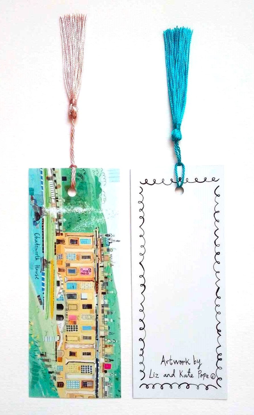 Derbyshire Art Bookmark With Tassel, Village & Town Scenes - Etsy