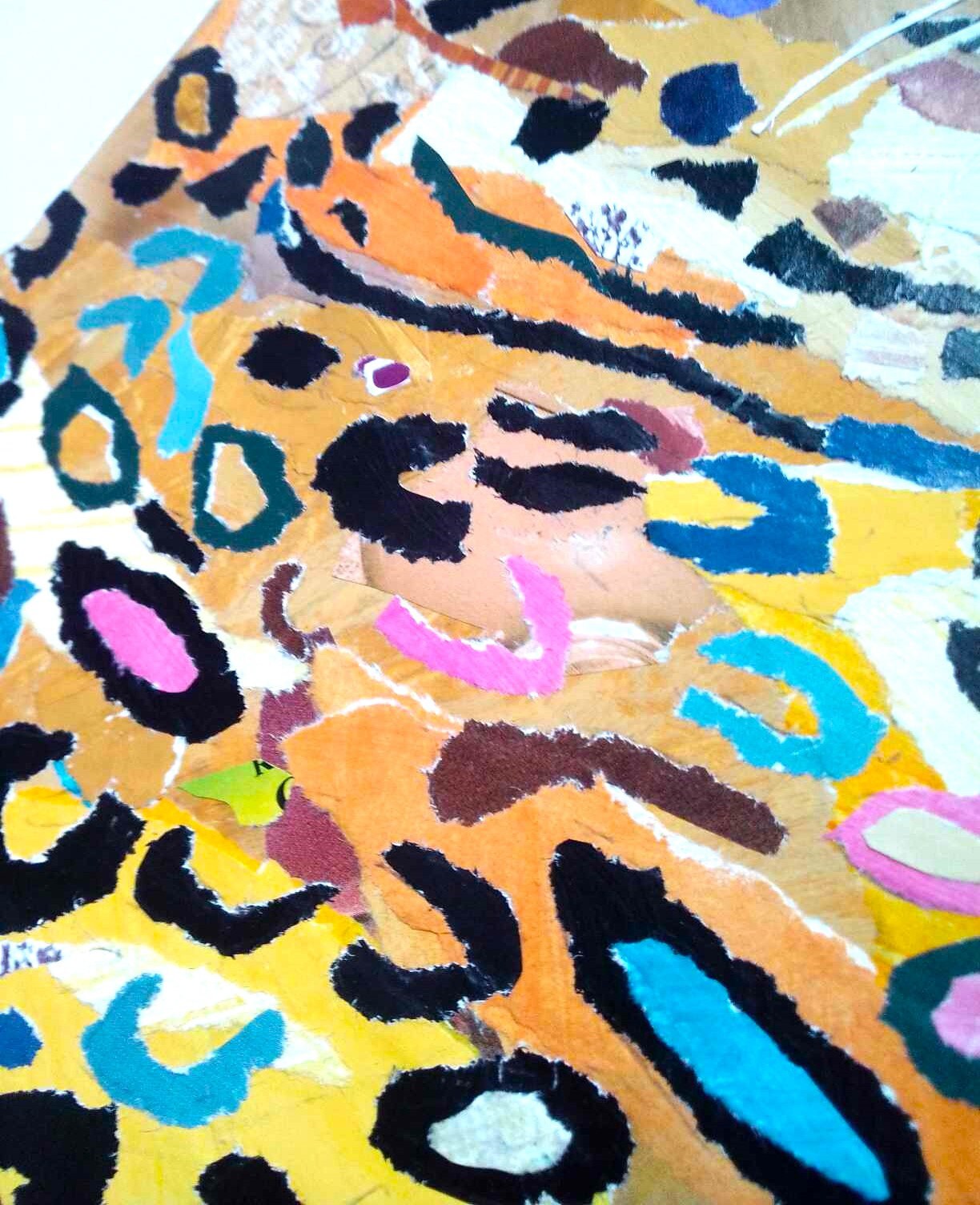 Leopard Art, Leopard Wall Art, Leopard Collage, Original Leopard Art ...