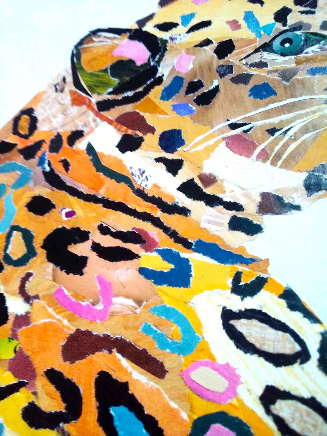 Leopard Art, Leopard Wall Art, Leopard Collage, Original Leopard Art ...