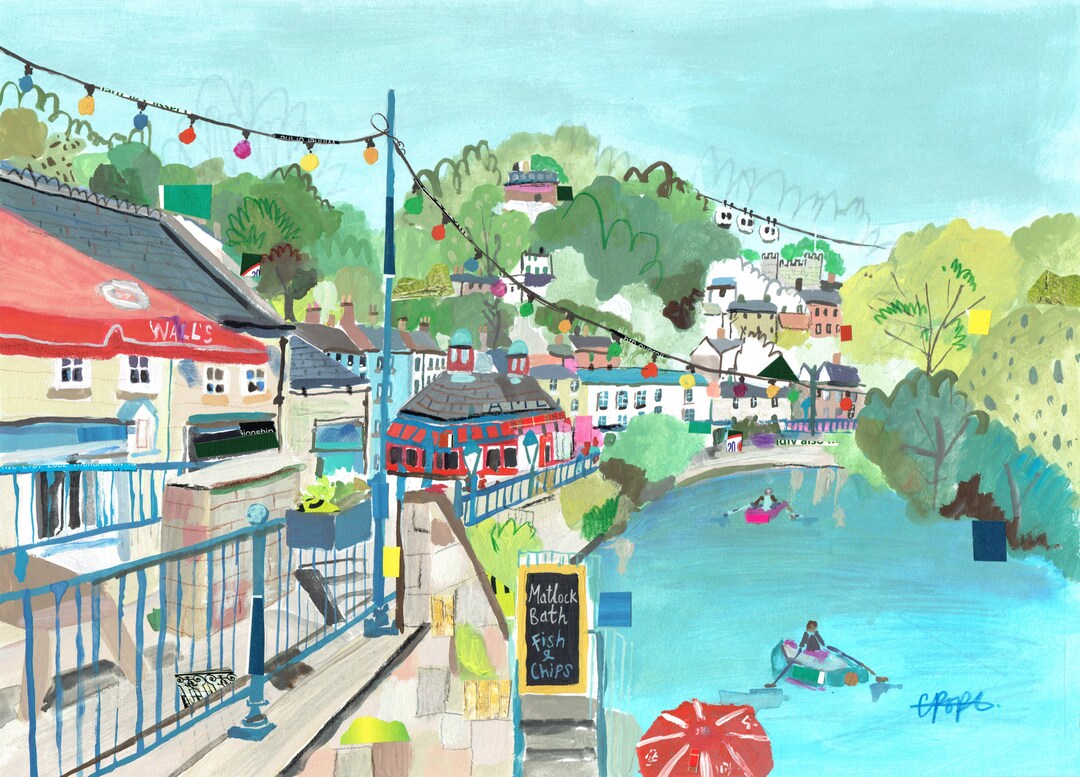 Matlock Art Print. Matlock Bath. Matlock Print. Matlock Bath Print ...