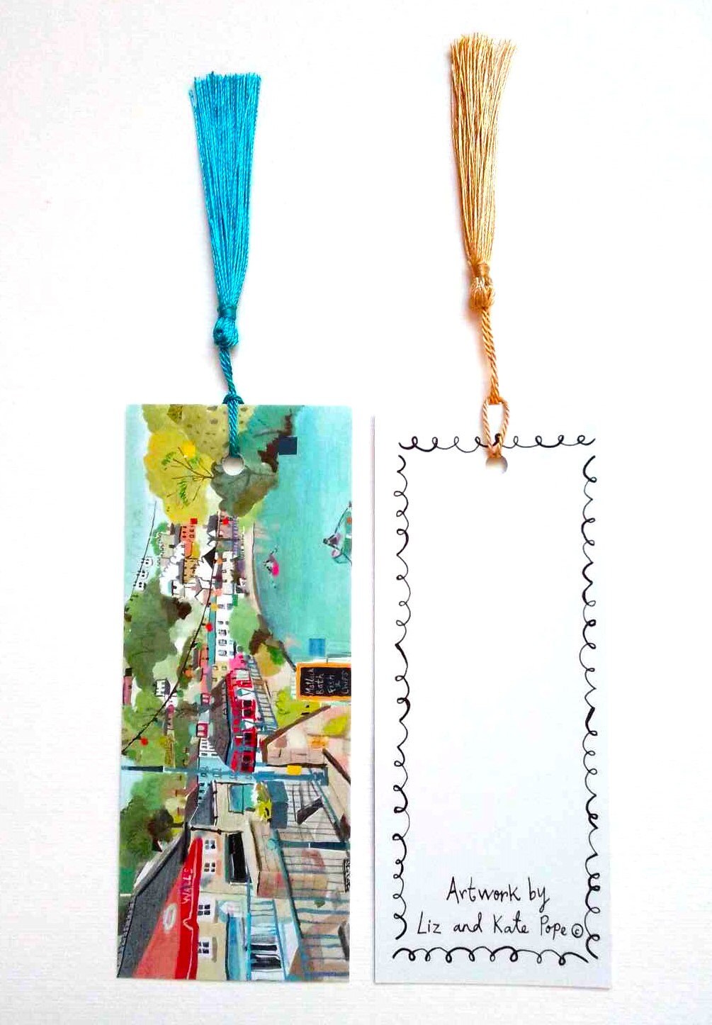 Derbyshire Art Bookmark With Tassel, Village & Town Scenes - Etsy