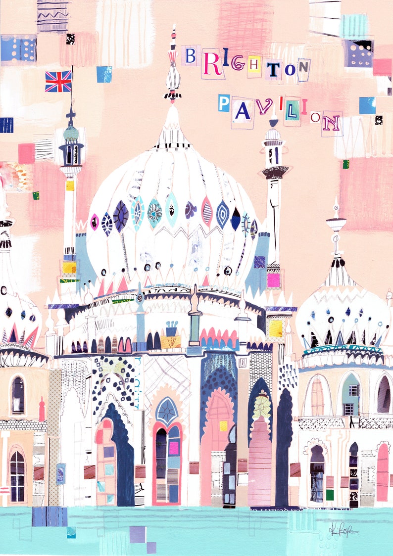 Brighton Pavilion. Brighton Print. Brighton Travel Poster. Brighton ...