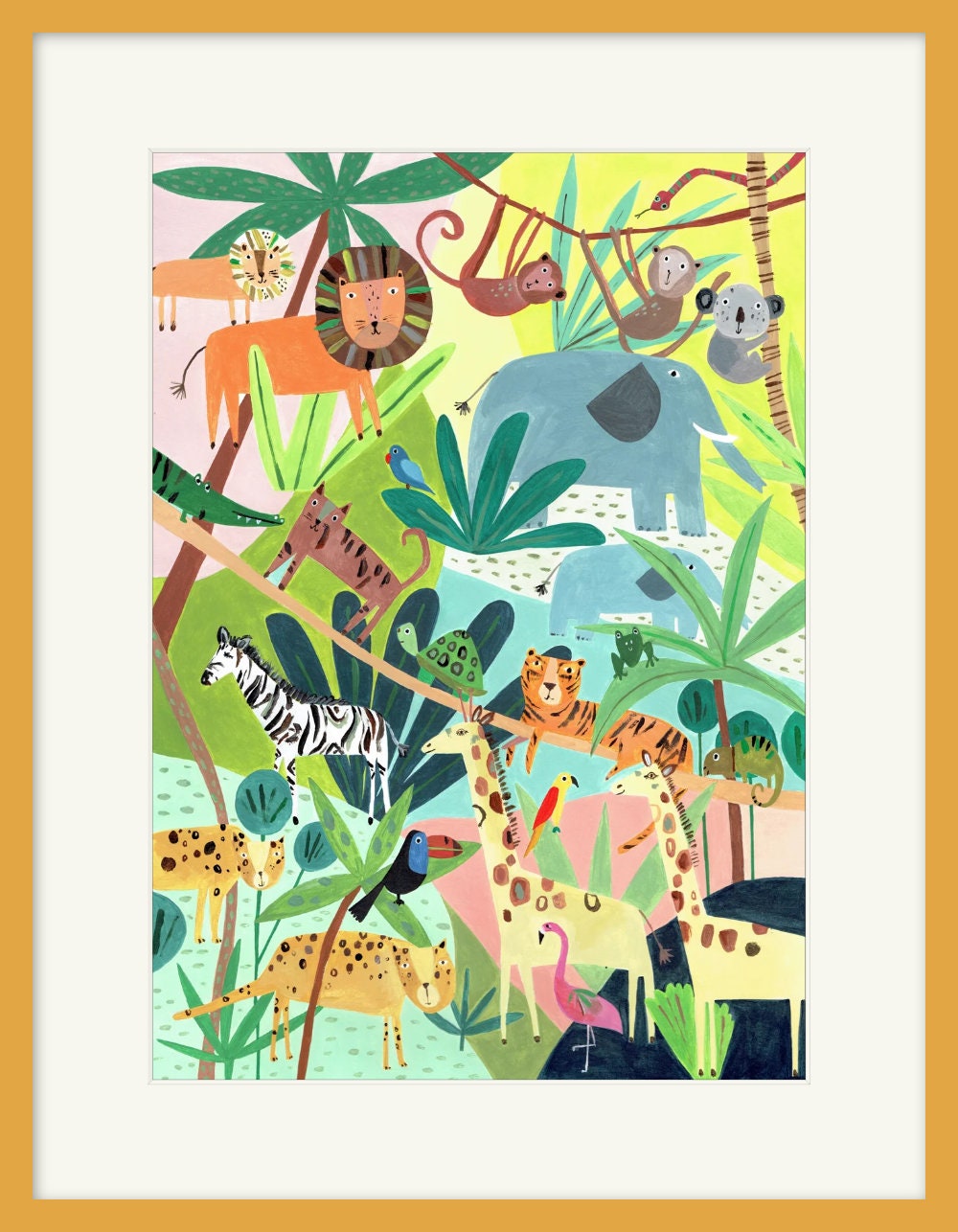 Safari Animal Print, Jungle Print, Botanical Print, Jungle Theme Print ...
