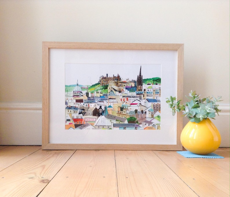 Edinburgh City Art Print, Edinburgh City, Edinburgh Art, Edinburgh ...