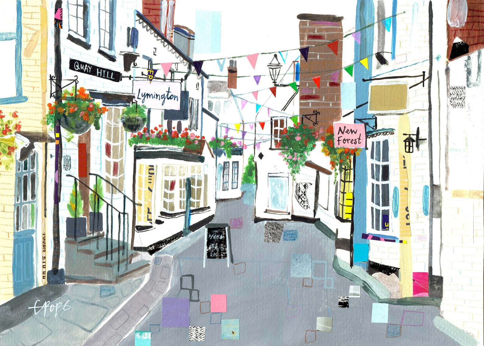 Lymington Art Print: New Forest Market Town, Coastal Scene - Etsy