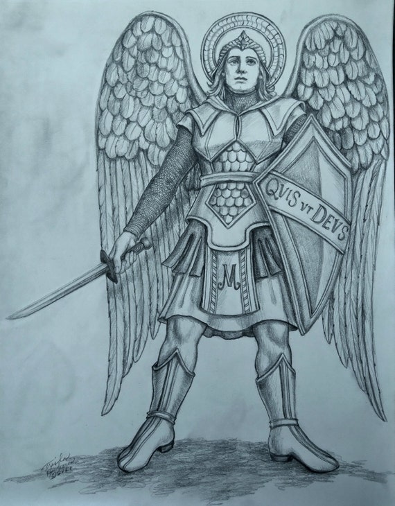 St Michael Pencil Drawing
