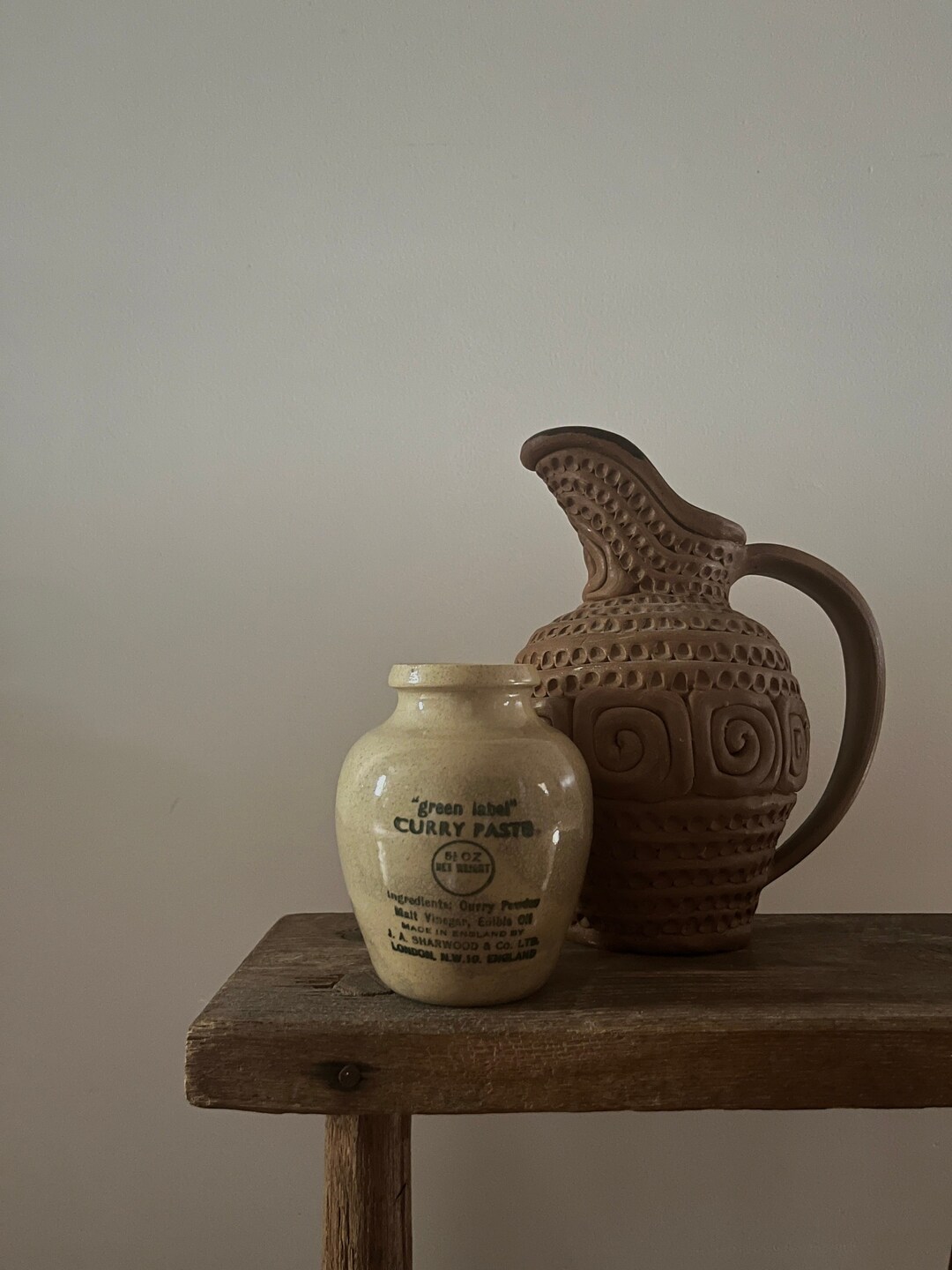 Antique Stoneware Jar - Curry Paste Mustard Jar - Etsy