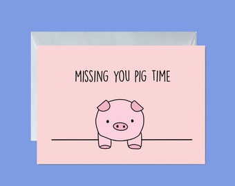 Missing You Pig Time | Etsy
