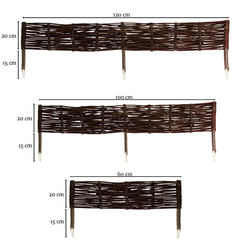 A Set of Five Wicker Fences for the Garden Natural Fence - Etsy