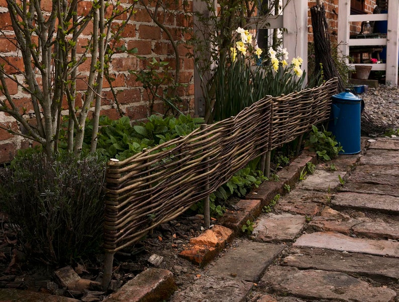 A Set of Five Wicker Fences for the Garden Natural Fence - Etsy