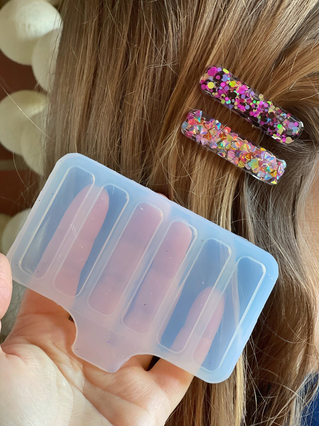 Hair Clips 5 X 1.2 Cm. Mold for Epoxi and Uv Resin - Etsy