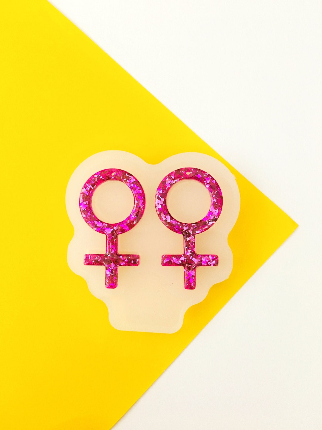 Female Gender Symbol Earring Mold: Silicone Venus Sign for Resin - Etsy