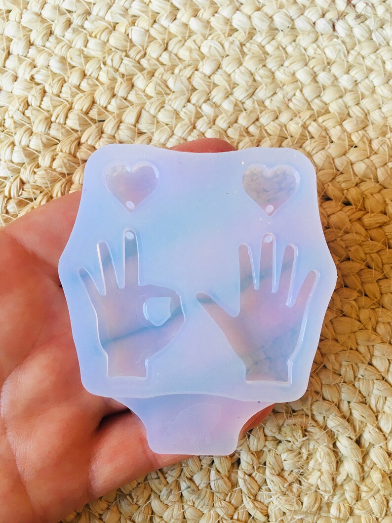 Palm, OK Sign. Silicone Mold for Epoxy Resin Earrings. - Etsy