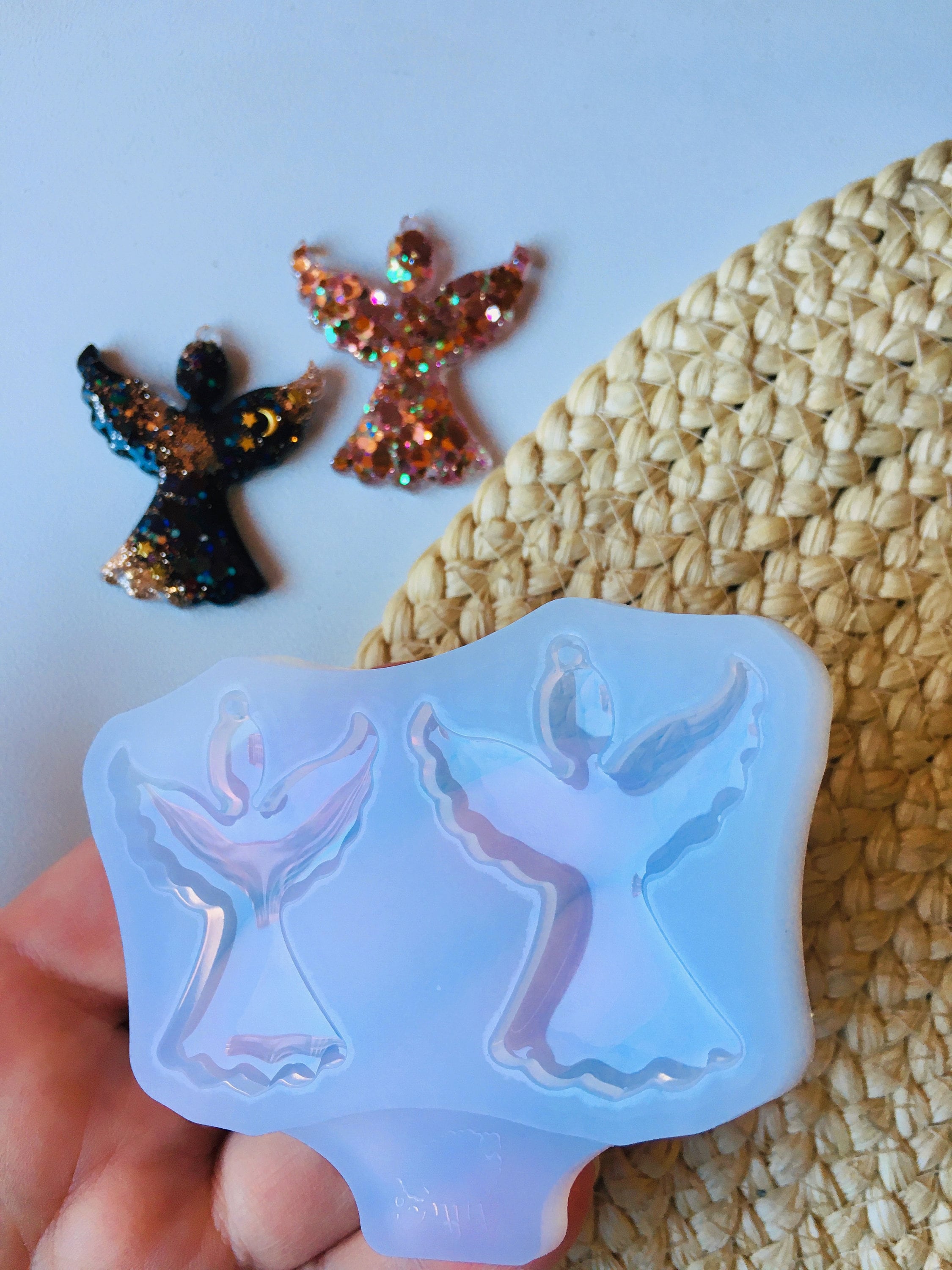 Christmas Angel. Silicone Mold for Epoxy Resin Earrings. - Etsy