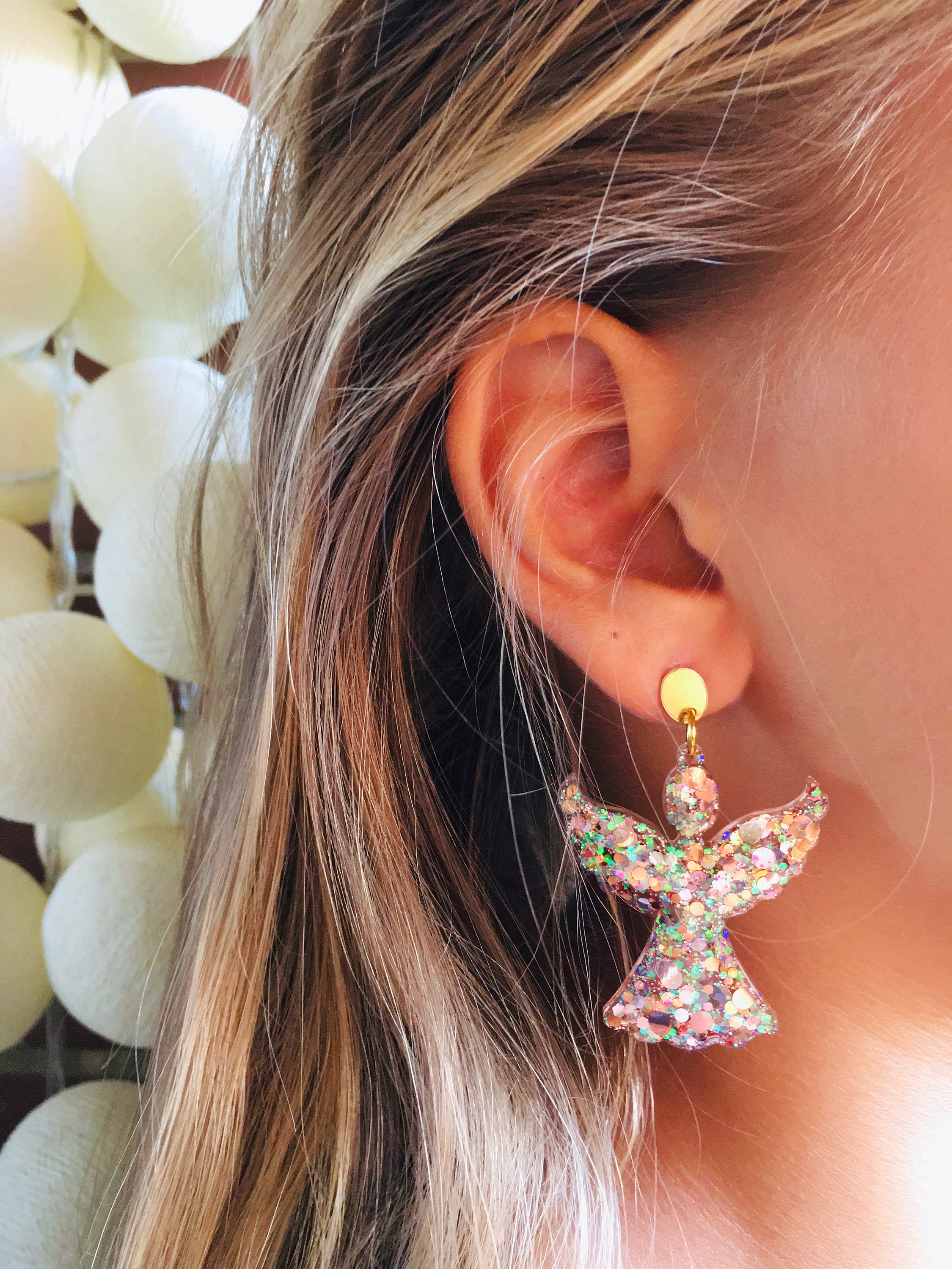 Christmas Angel. Silicone Mold for Epoxy Resin Earrings. - Etsy