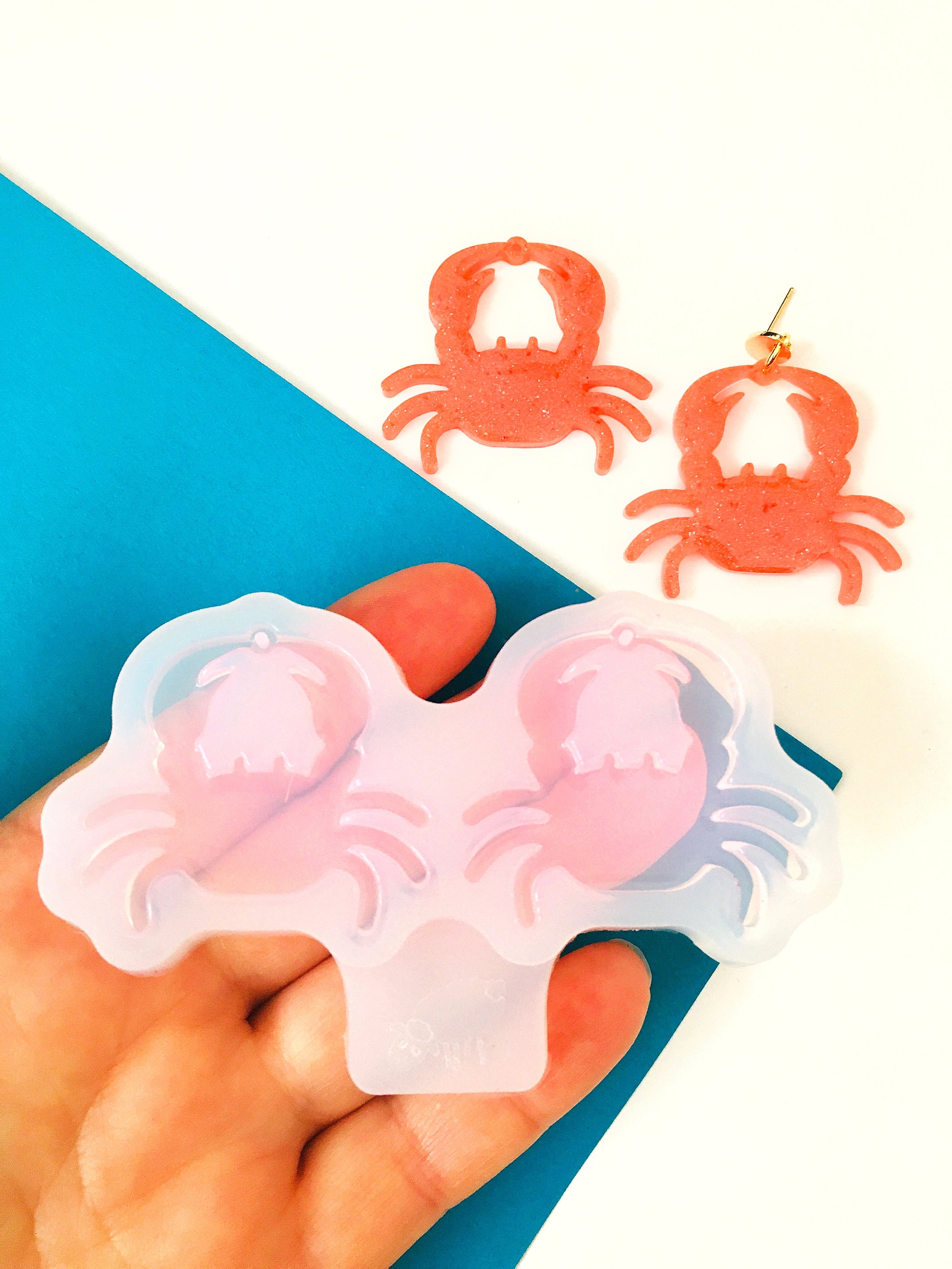 Earrings-crab Mold. Silicone Mold for Epoxy and UV Resin. - Etsy