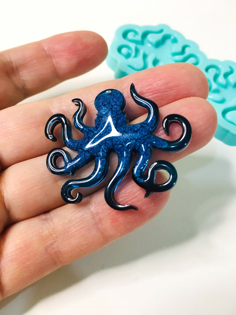 Silicone Mold-earrings Octopus. Mold Octopus for Epoxy. Super | Etsy
