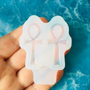 Silicone Mold-earrings Ankh . Mold Egyptian Cross for Uv and Epoxy ...