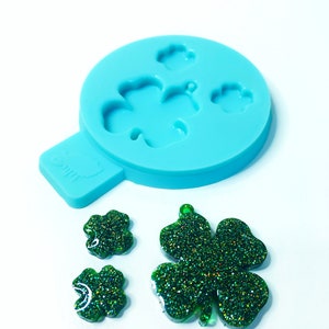 Mold Clover for Epoxy. Set of Pendant and Earrings. Super Glossy Resin ...
