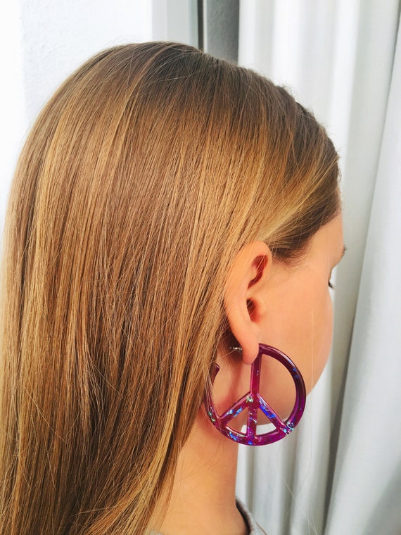 Peace Sign Earring Resin Epoxy Silicone MouldMold Molding & Casting ...