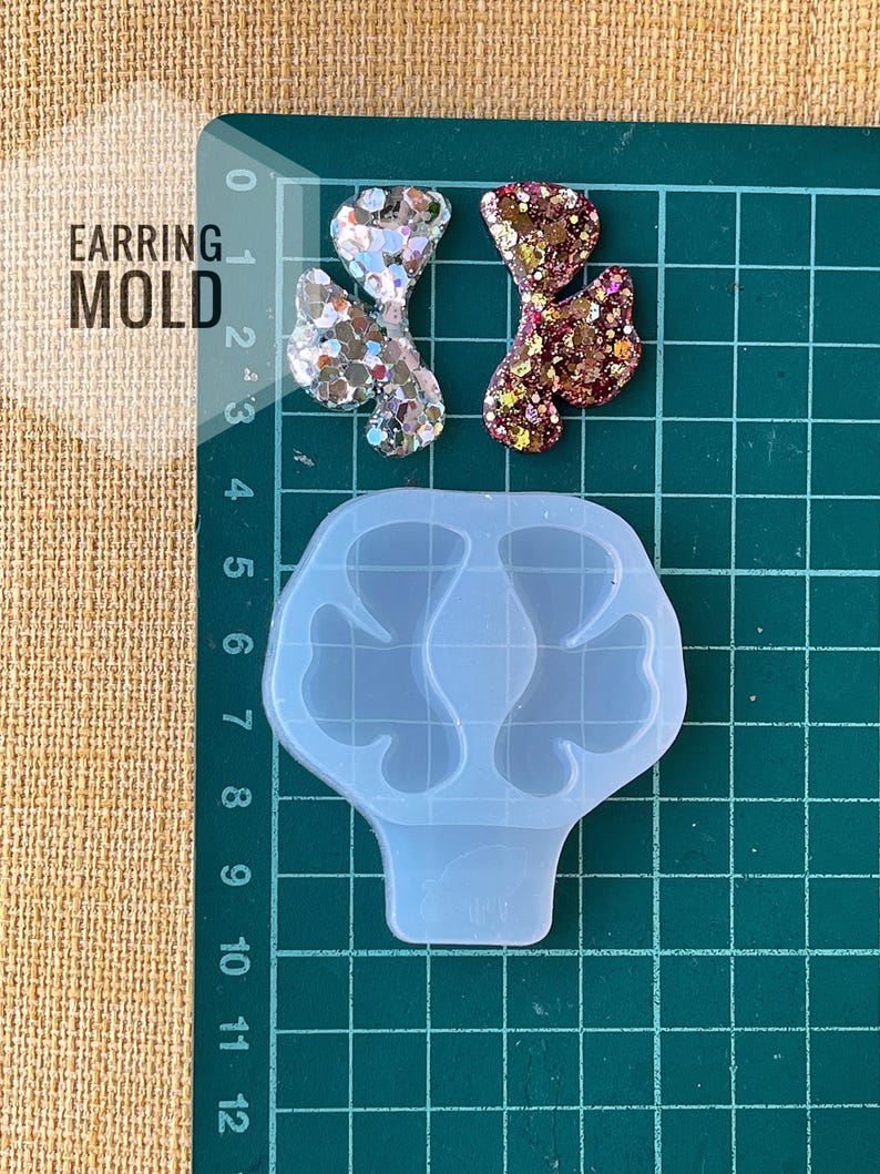 Flower Earring Mold Set: Glossy Silicone Resin DIY Form - Etsy UK