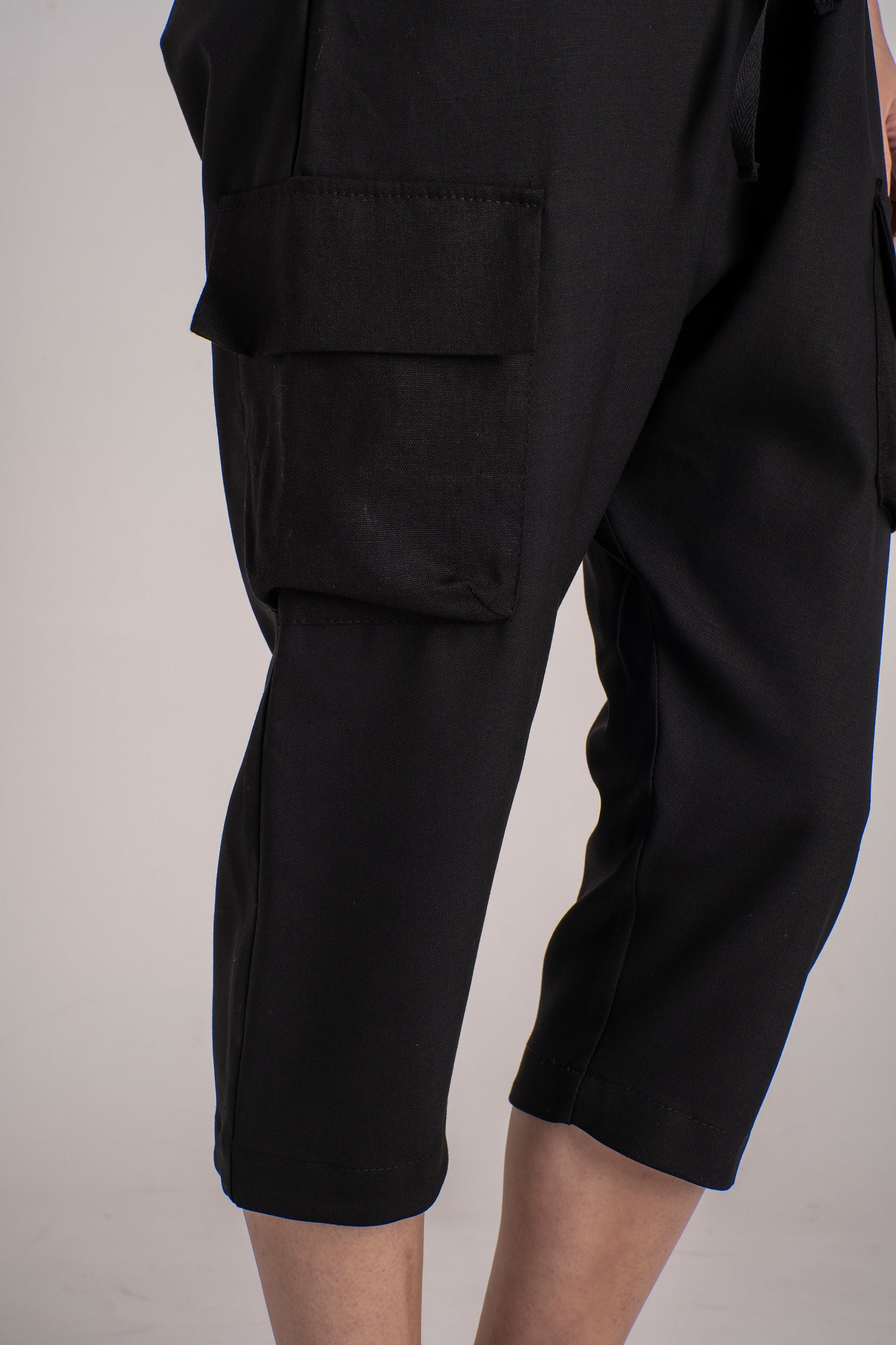 Minimalist Mid-calf Pants Baggy Boyfriend Pants Elastic - Etsy