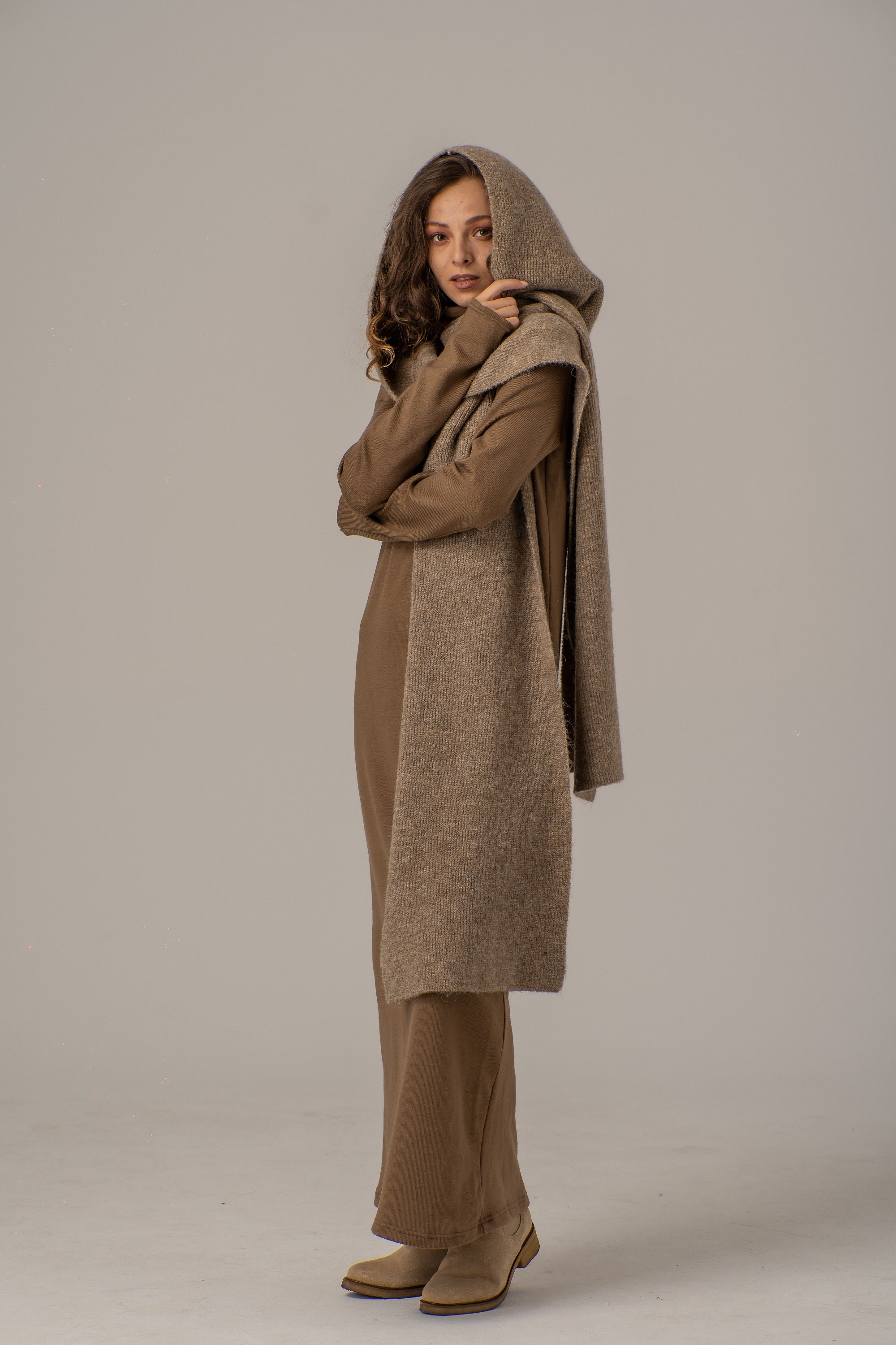 Wool Maxi Sweater Dress Knitted Long Winter Dress Oversized - Etsy