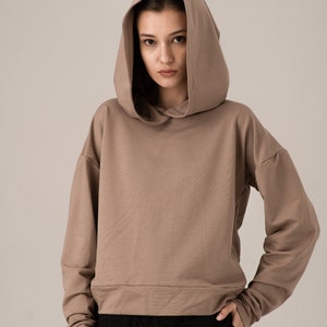 Lightweight Hoodie for Ladies, Cut Out Back Blouse, Urban Chic Comfy ...