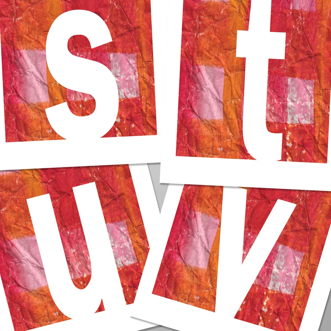 Initial Print A4 - Downloadable A4 Print Initial S T U V - Click It ...