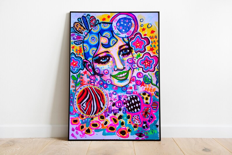 Joséphine Original Painting on Paper Woman Portrait A3 - Etsy