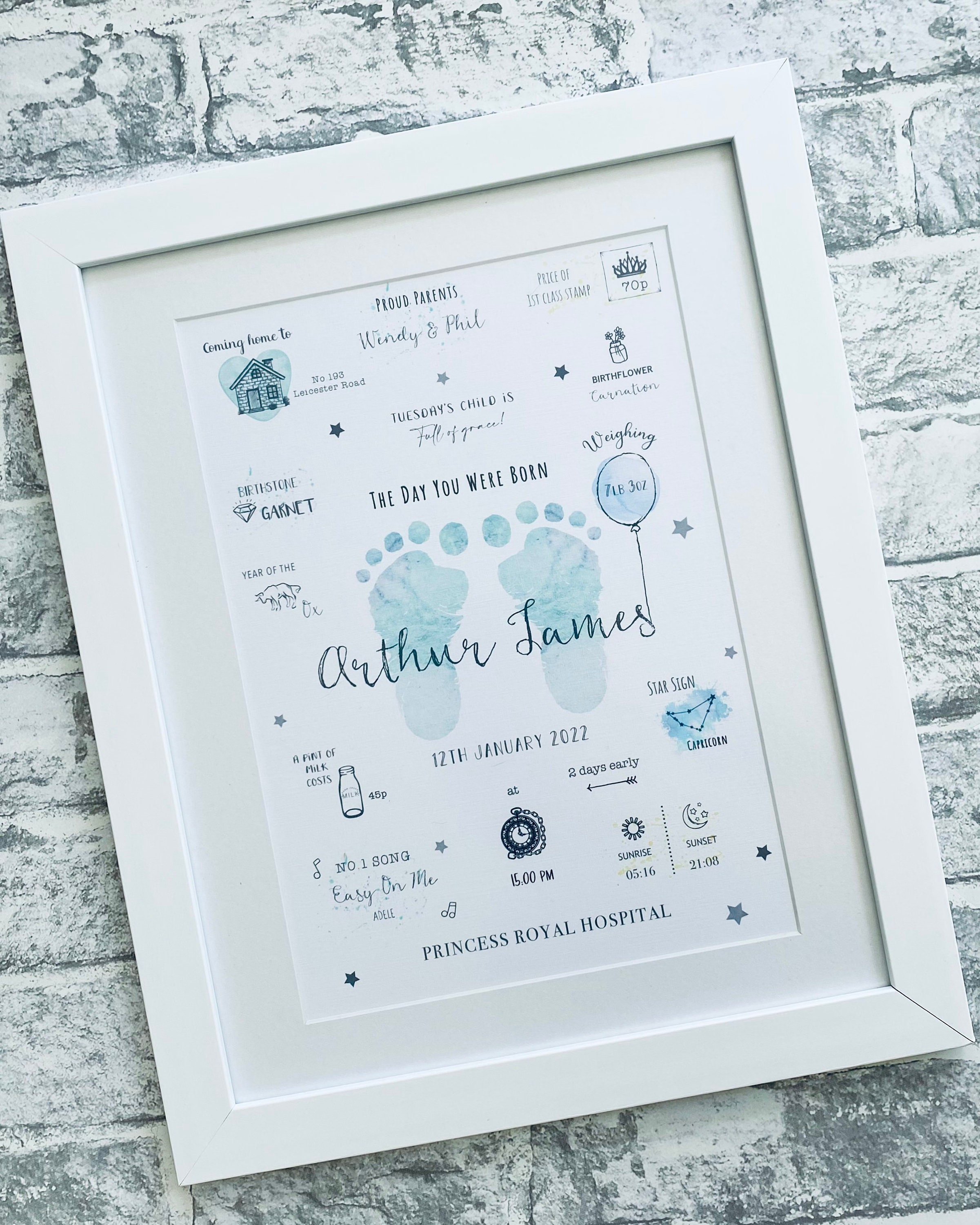 The Day You Were Born New Baby Gift Child Gift - Etsy UK