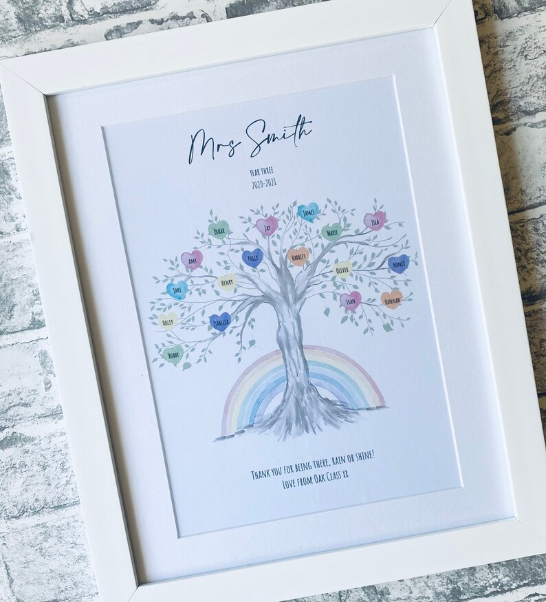 Thank You Teacher Gift Class Rainbow Print Nursery - Etsy UK