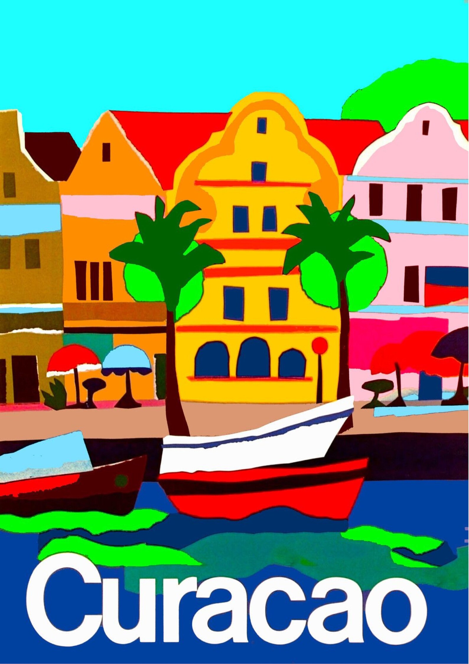 Curacao Curacao Travel Poster Curacao Poster Curacao Print | Etsy