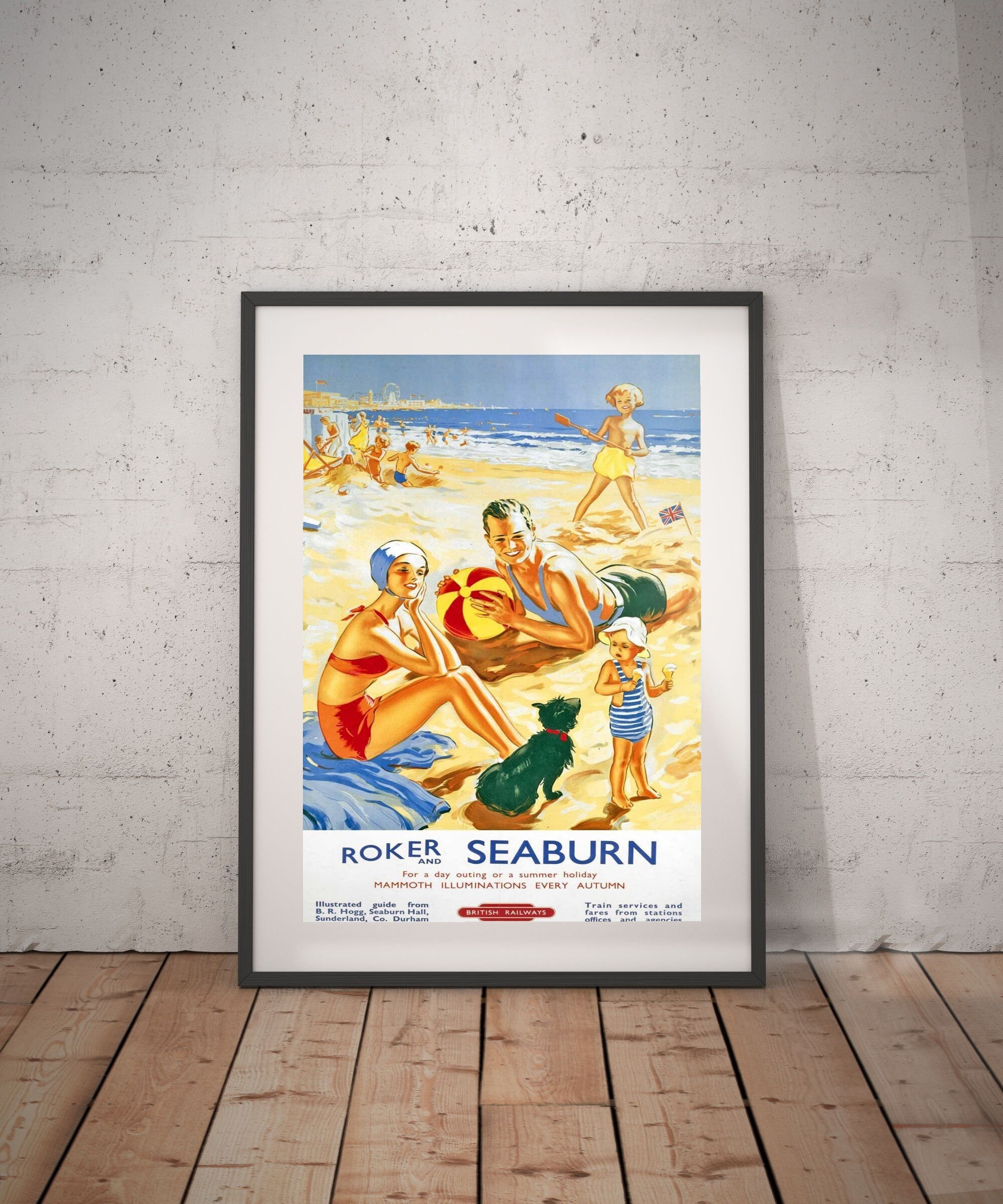Seaburn seaburn travel poster seaburn poster seaburn print | Etsy