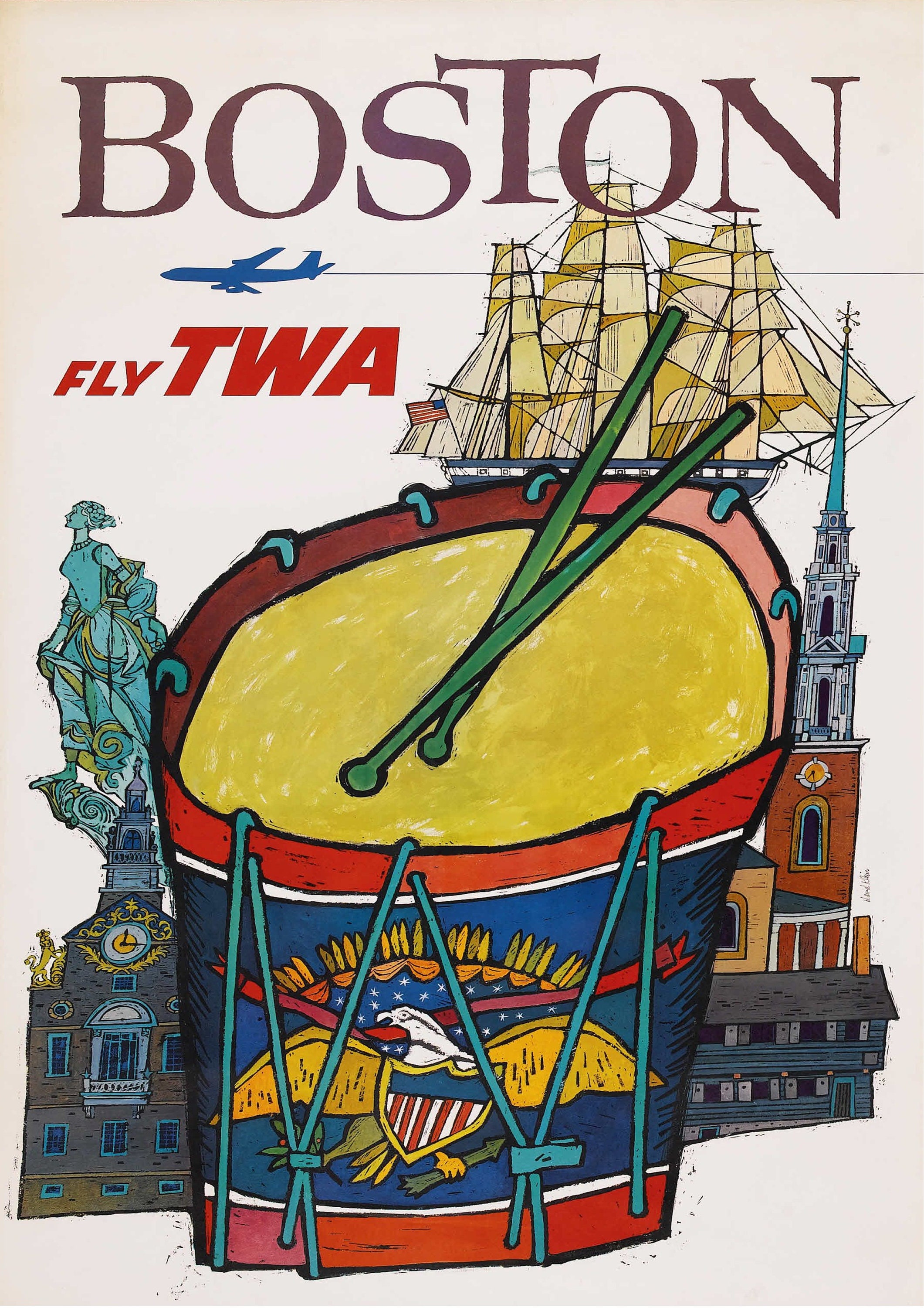 Boston cartel de viaje de Boston cartel de Boston impresión | Etsy