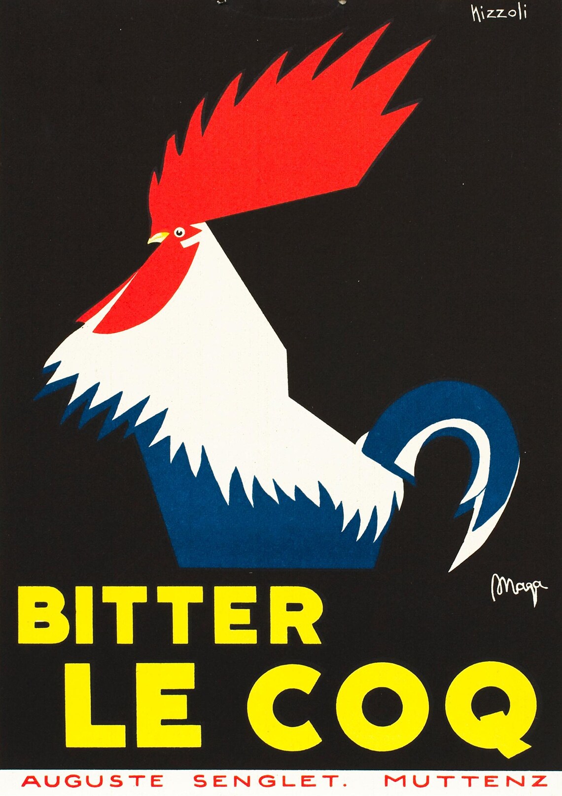 Le coq bitter bitter vintage poster drink vintage poster | Etsy