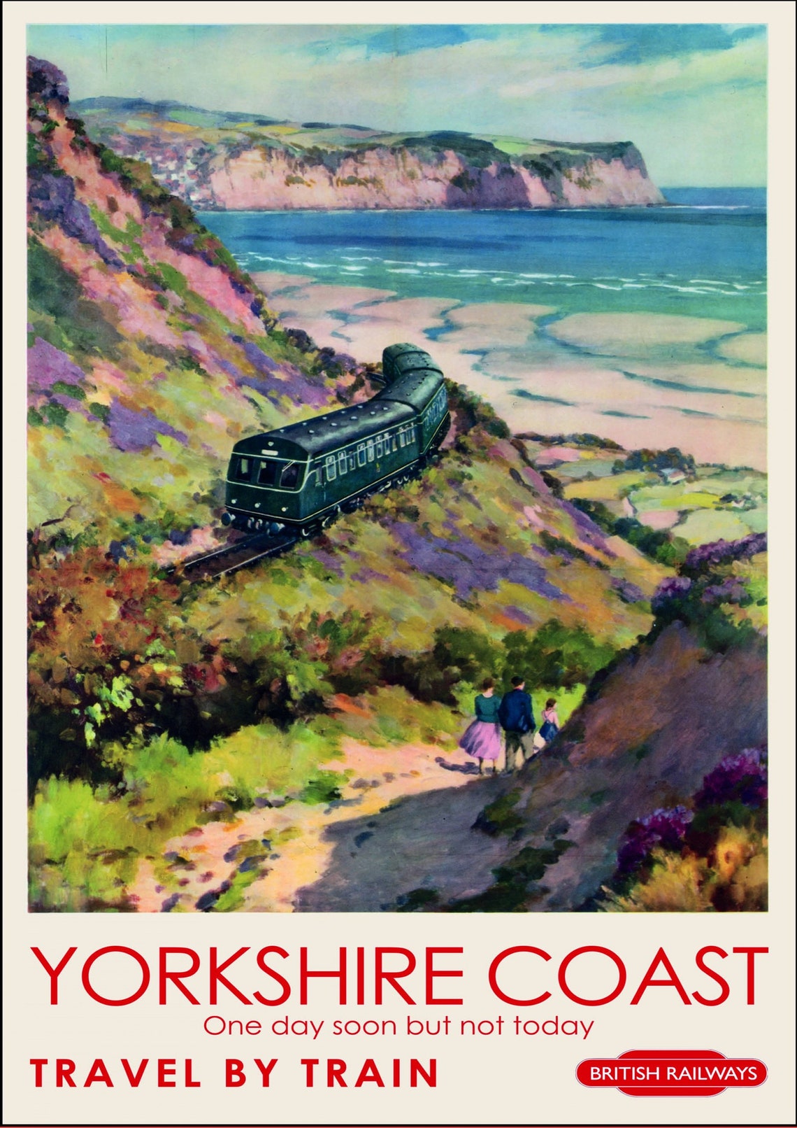 Yorkshire coast yorkshire coast travel poster yorkshire | Etsy