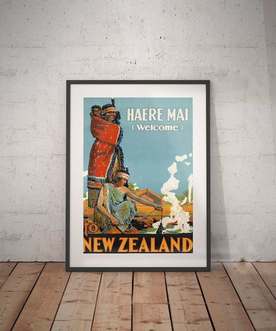 New Zealand New Zealand Travel Poster New Zealand Poster | Etsy