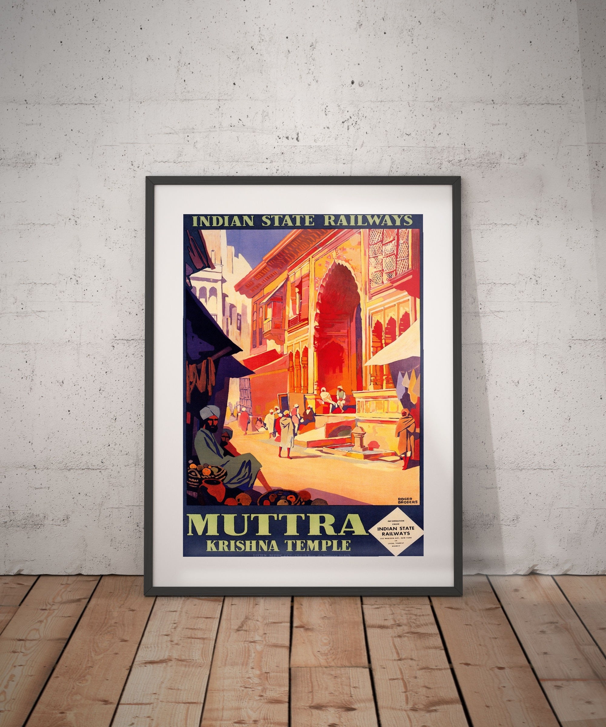 Muttra india cartel de viaje muttra cartel de muttra | Etsy