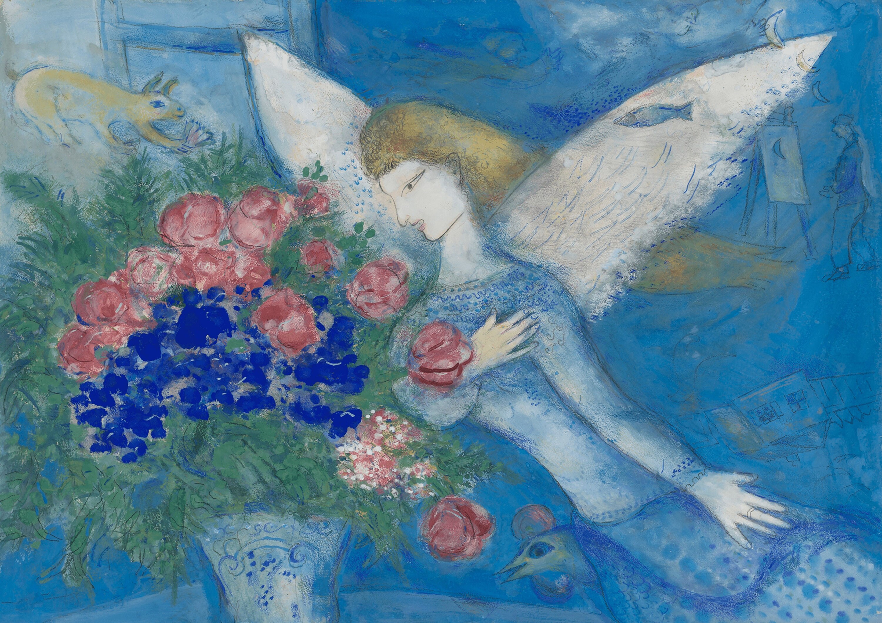 Chagall Chagall Poster Chagall Painting Chagall Print Art | Etsy