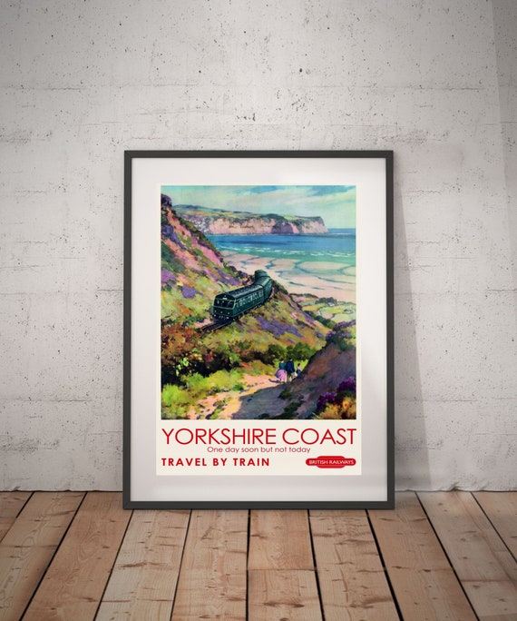 Yorkshire coast yorkshire coast travel poster yorkshire | Etsy