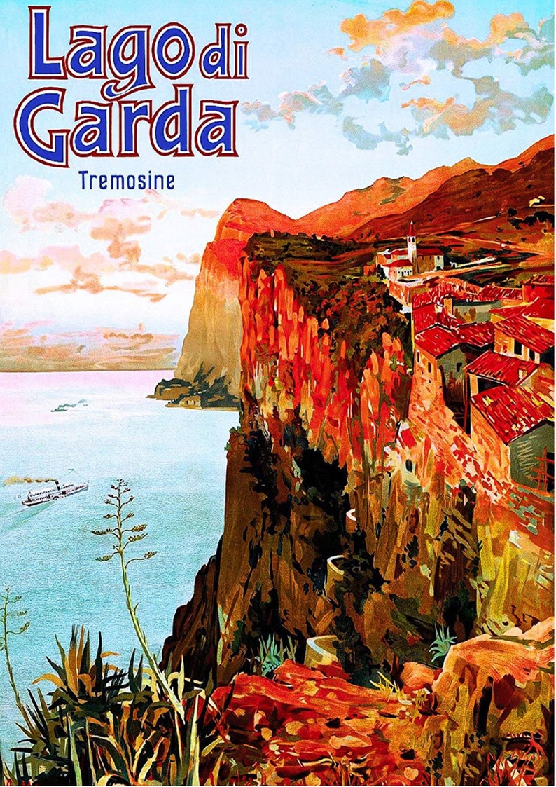 Lago Di Garda Lake Garda Lake Garda Travel Poster Lake | Etsy