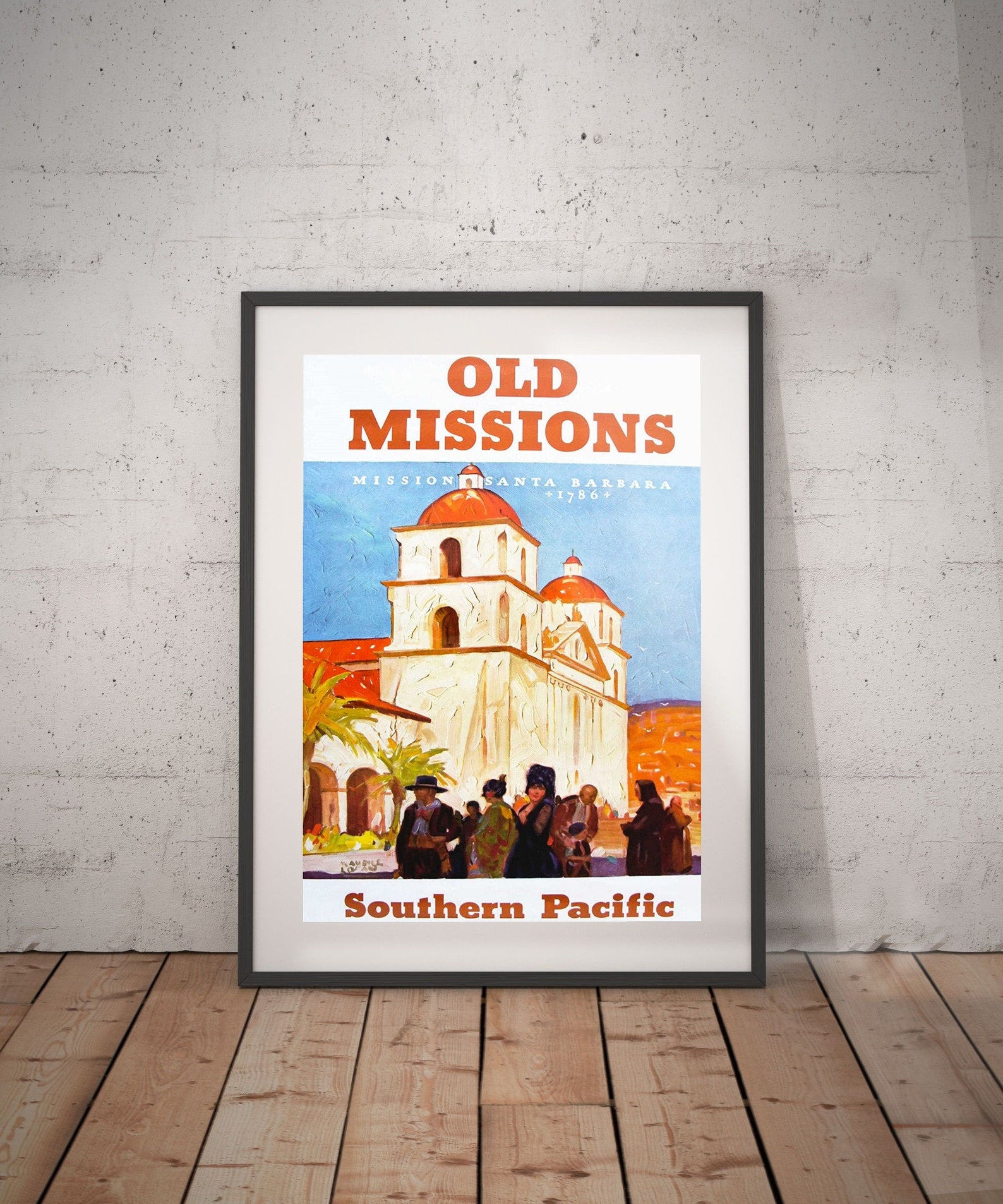 Old missions old missions travel poster old missions poster | Etsy
