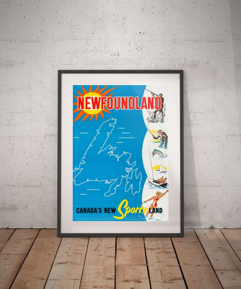 Newfoundland Newfoundland Travel Poster Newfoundland Poster | Etsy
