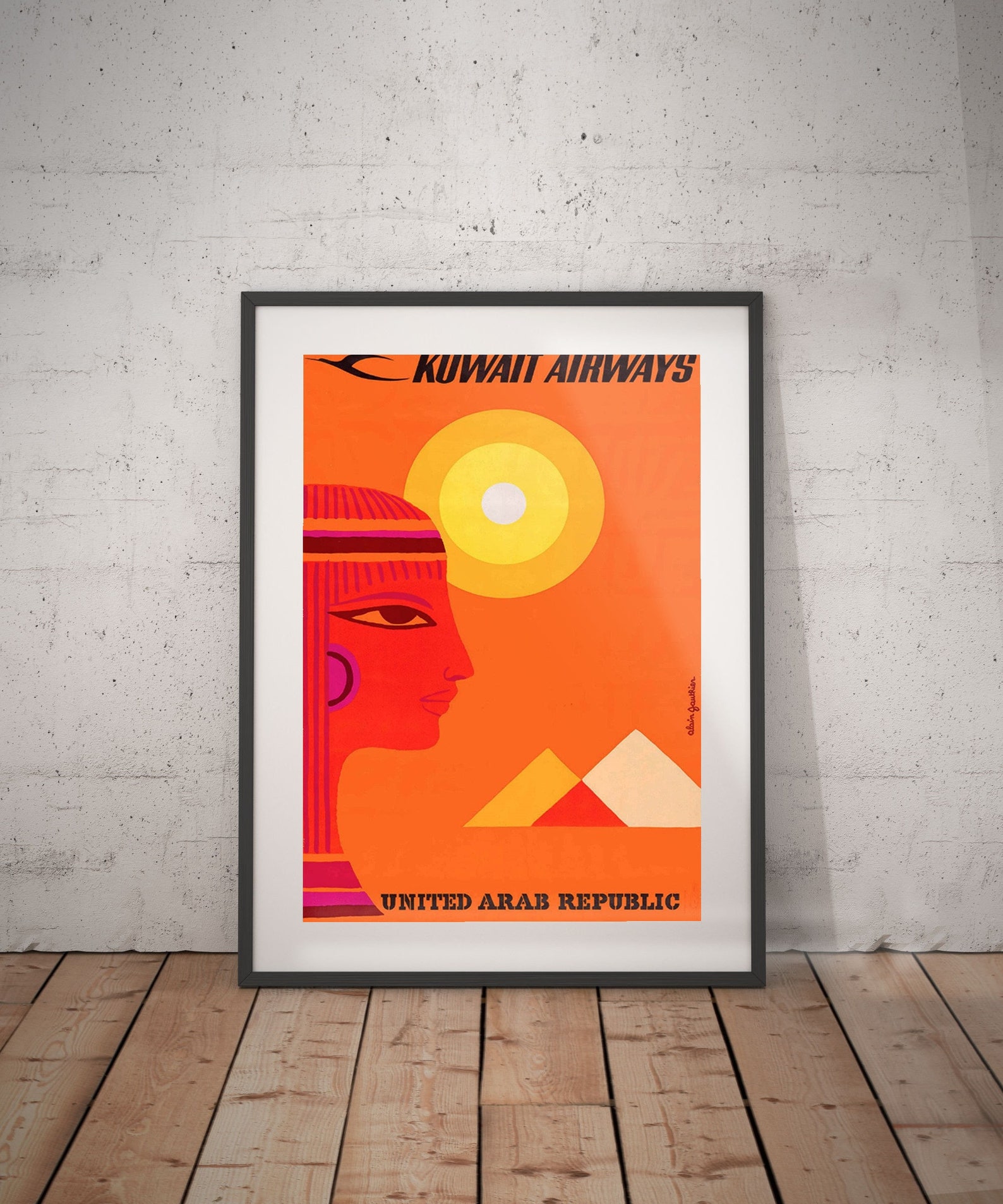 United arab republic rau travel poster rau poster rau | Etsy