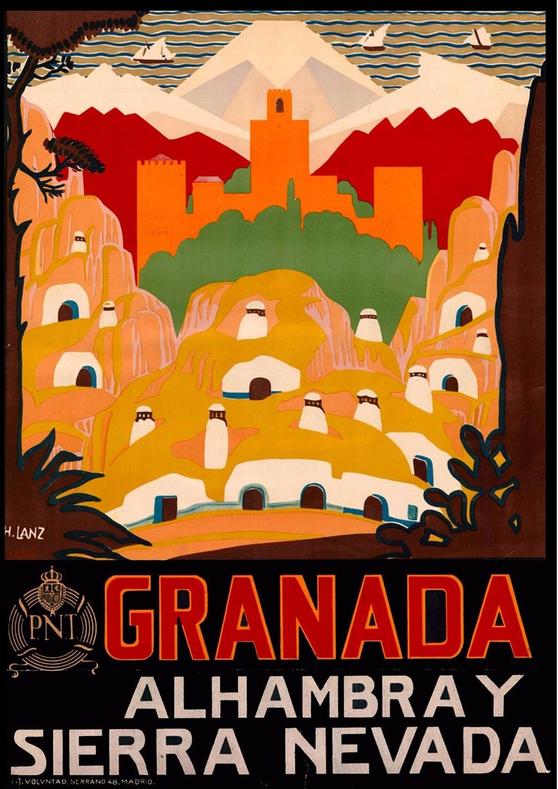 Granada Granada Travel Poster Granada Poster Granada | Etsy