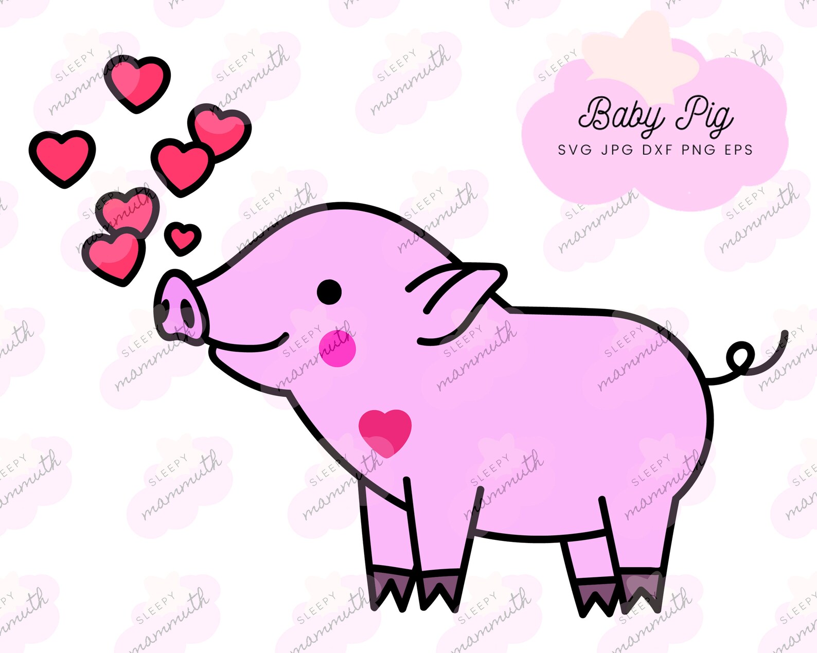 Piggy SVG Pig SVG, Pig Face SVG, Piglet Svg, Cute Pig Svg, Farm Animal ...